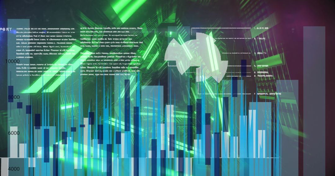 Digital Interface with Globe and Data Visualizations