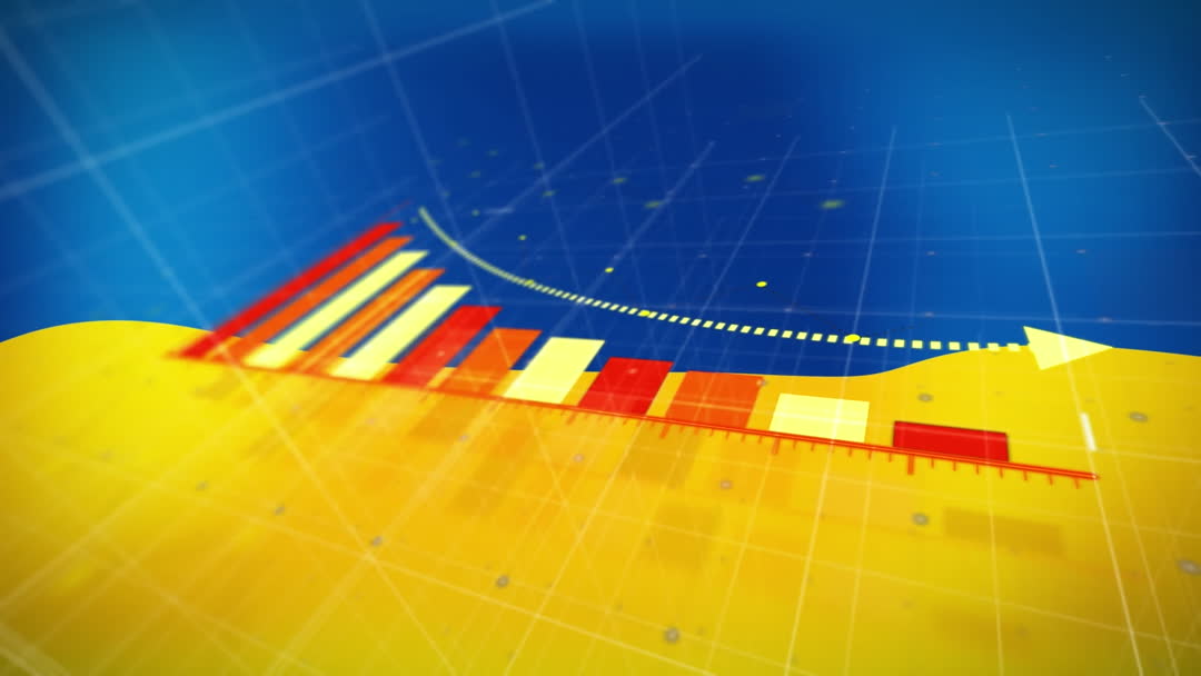 Colorful Digital Bar Graph Representing Economic Trends