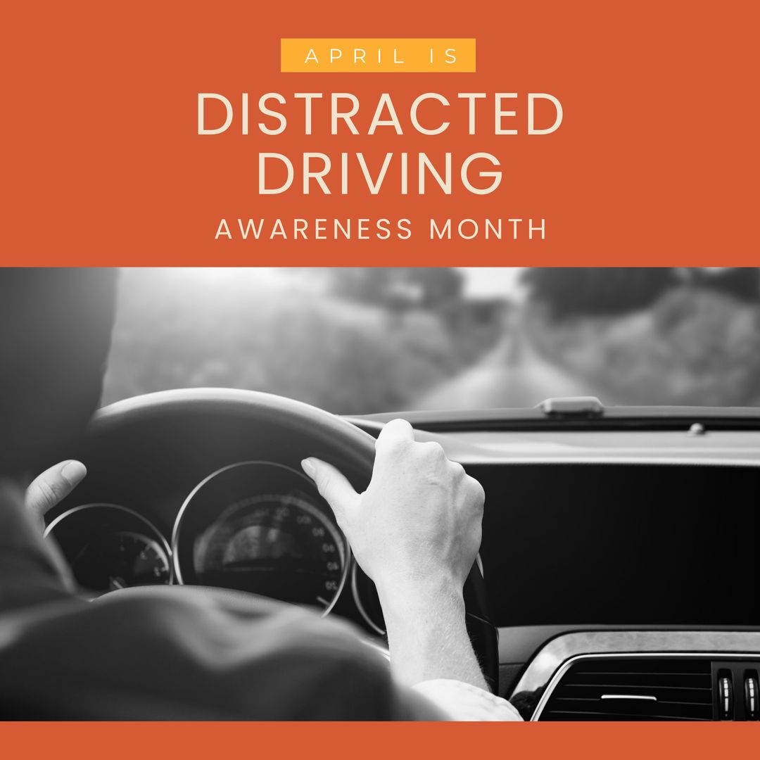 April Focus: Distracted Driving Awareness Month Banner Design