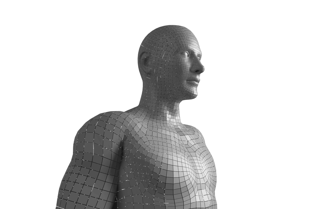 3D Male Figure of Pixels on Transparent Background - Free Stock Png ...