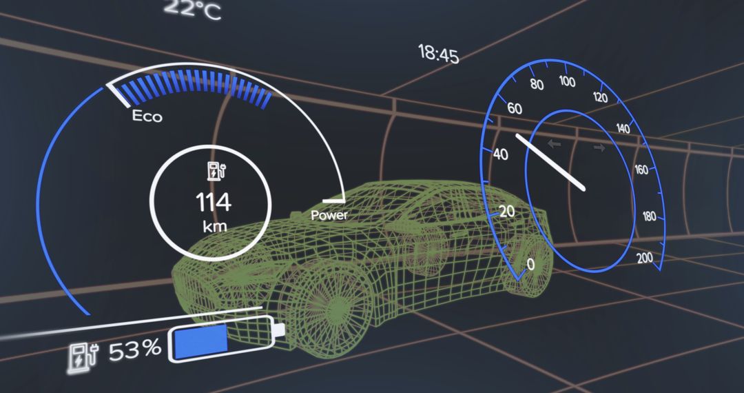 Advanced Vehicle Interface with Digital Car Overlay Design