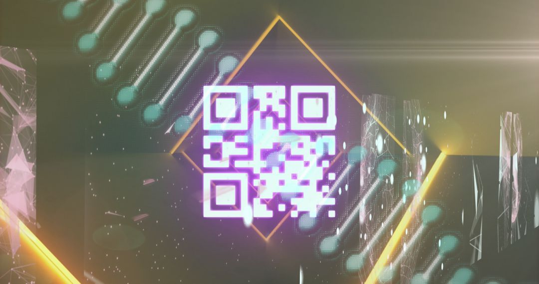 Tech Innovation QR Code with DNA Helixes and Lights - Free Stock Photo ...