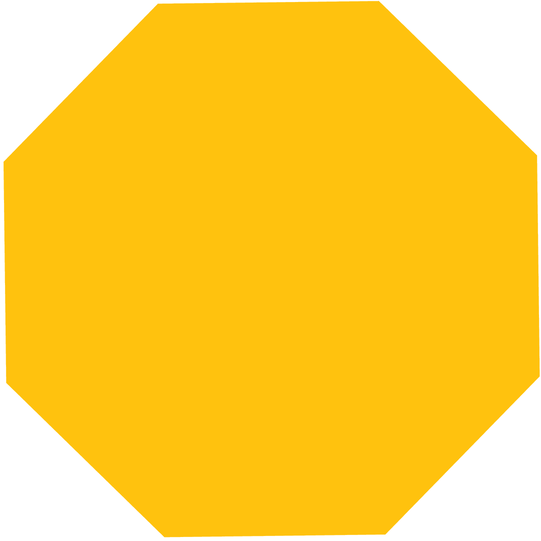 Yellow Octagon on Transparent Background with Copy Space - Free Stock ...