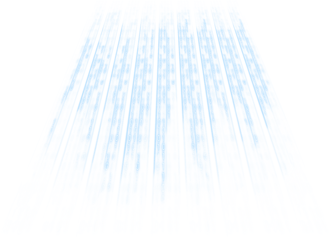 Transparent Lines of Binary Code Matrix Effect