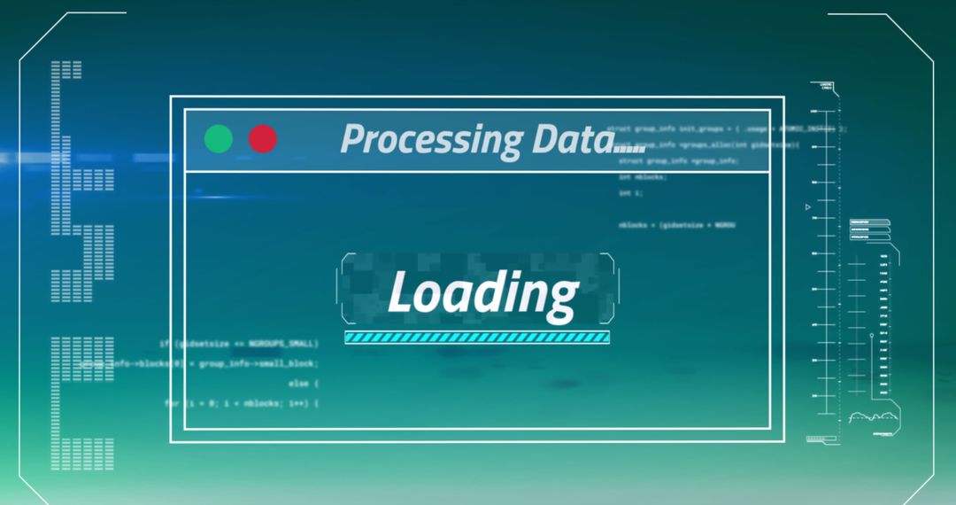 Digital Data Processing Interface With Loading Screen - Free Stock ...