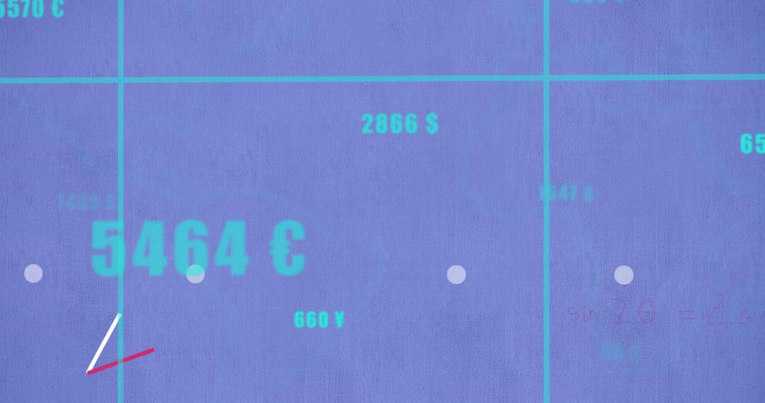 Digital Statistics and Data Overlays on Purple Background