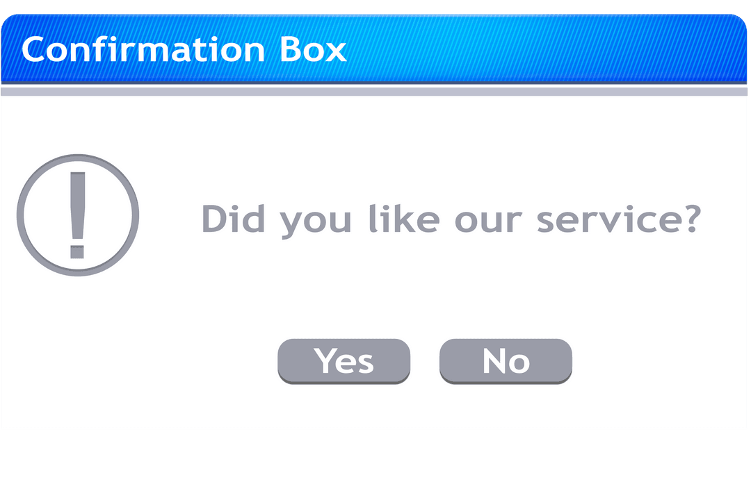 Digital Confirmation Box on Transparent Background