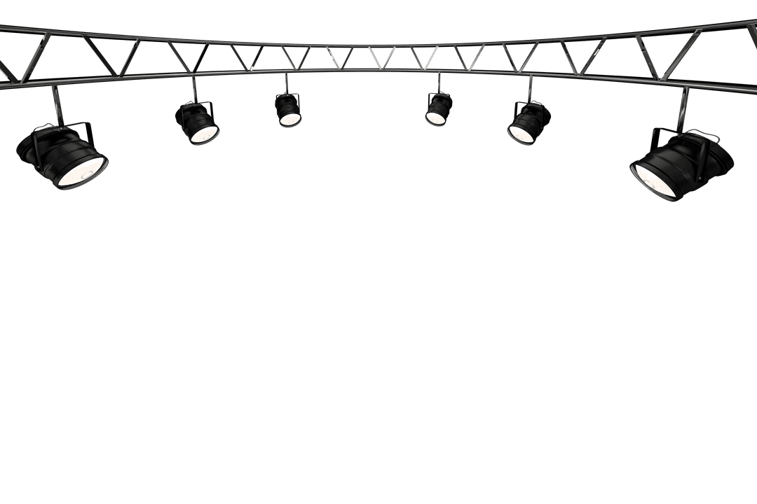 Black Stage Lighting on Transparent Background for Theater Design ...