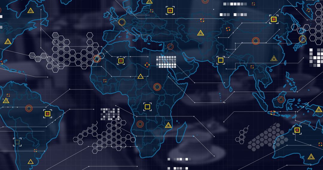 High-Tech World Map Representation for Data Analytics