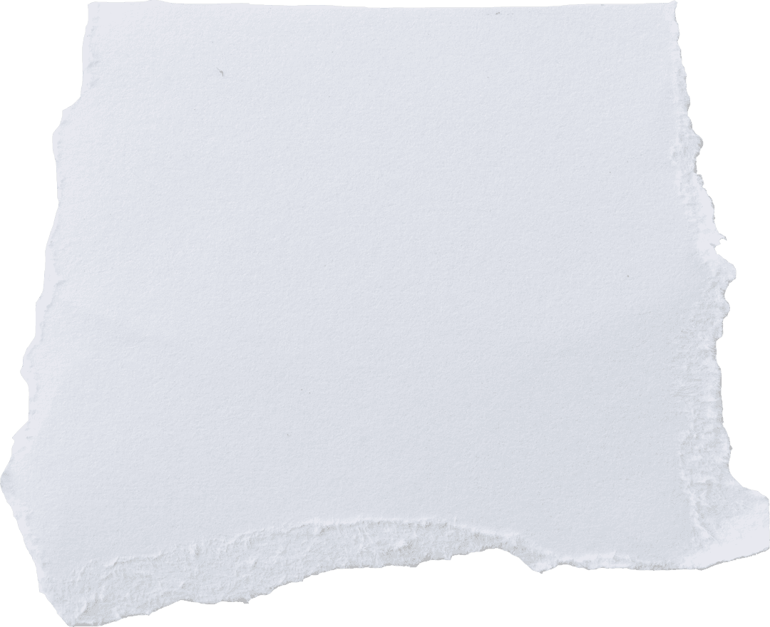White Torn Paper Square with Rough Edges on Transparent Background ...