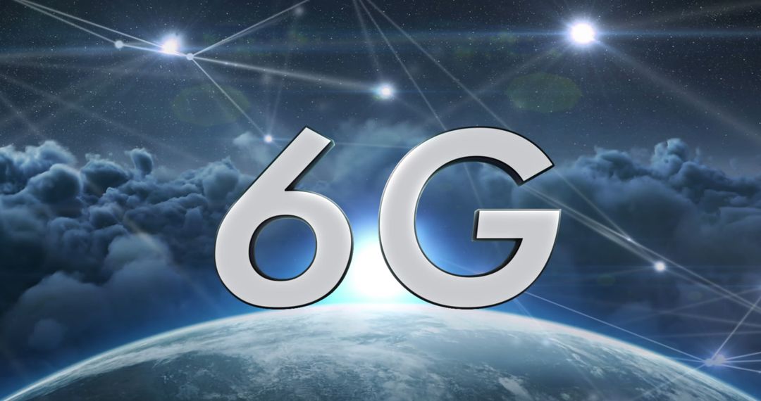 6G Technology Concept with Network Connections over Globe