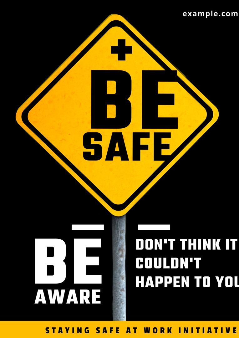 Workplace Safety Awareness Sign Promoting Vigilance