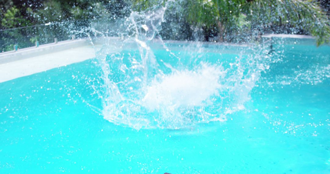 slow motion water splash in swimming pool captures action - Free Stock ...